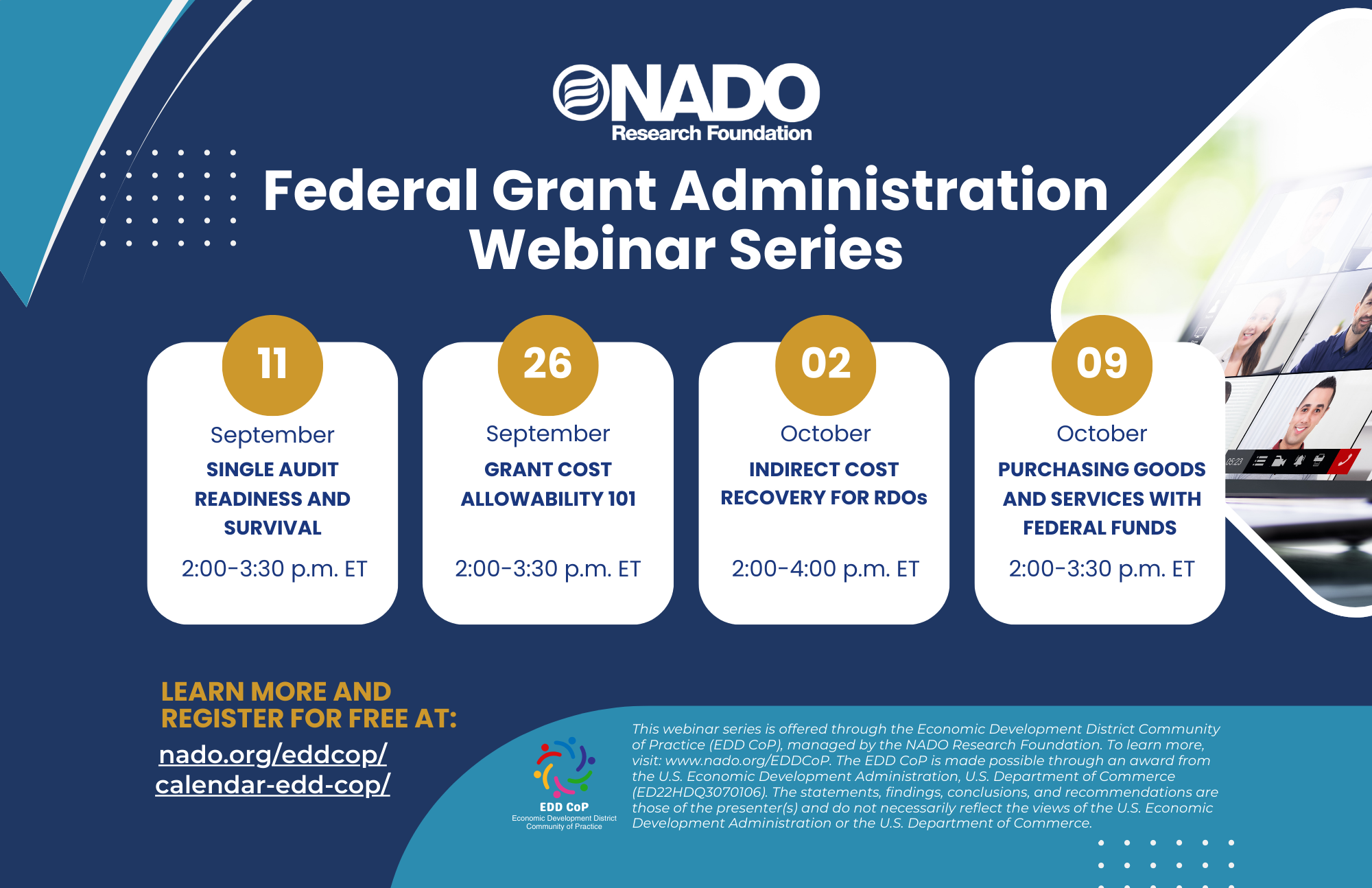 Federal Grant Administration Webinar Series - NADO